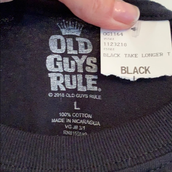 Old Guys Rule | Shirts | Old Guys Rule Black Cotton Tshirt Size L Nwt ...